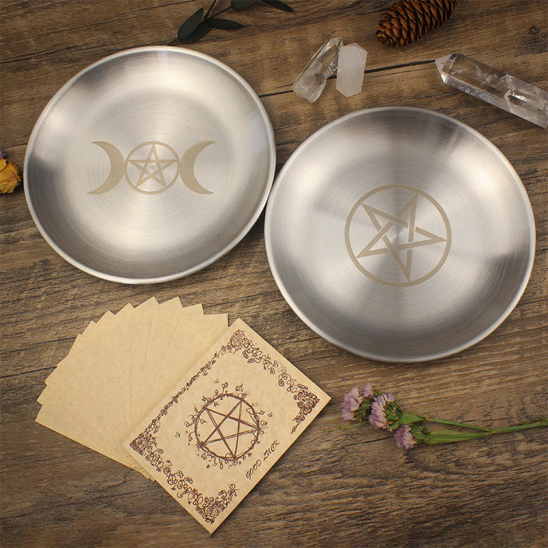 Olivenorma Phase Moon Pentagram Stainless Steel Holy Plate – uk.olivenorma