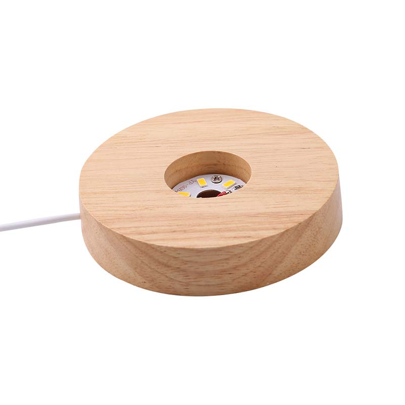 Olivenorma USB Pyramid Light Base Wooden Display Lamp Holder – uk ...