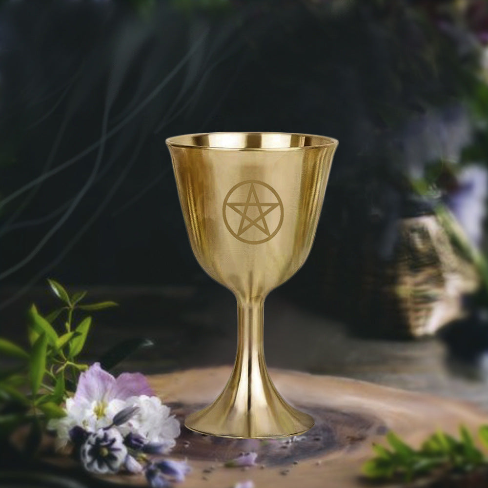 Olivenorma Triphase Moon Pentacle Meditation Divination Brass Chalice ...